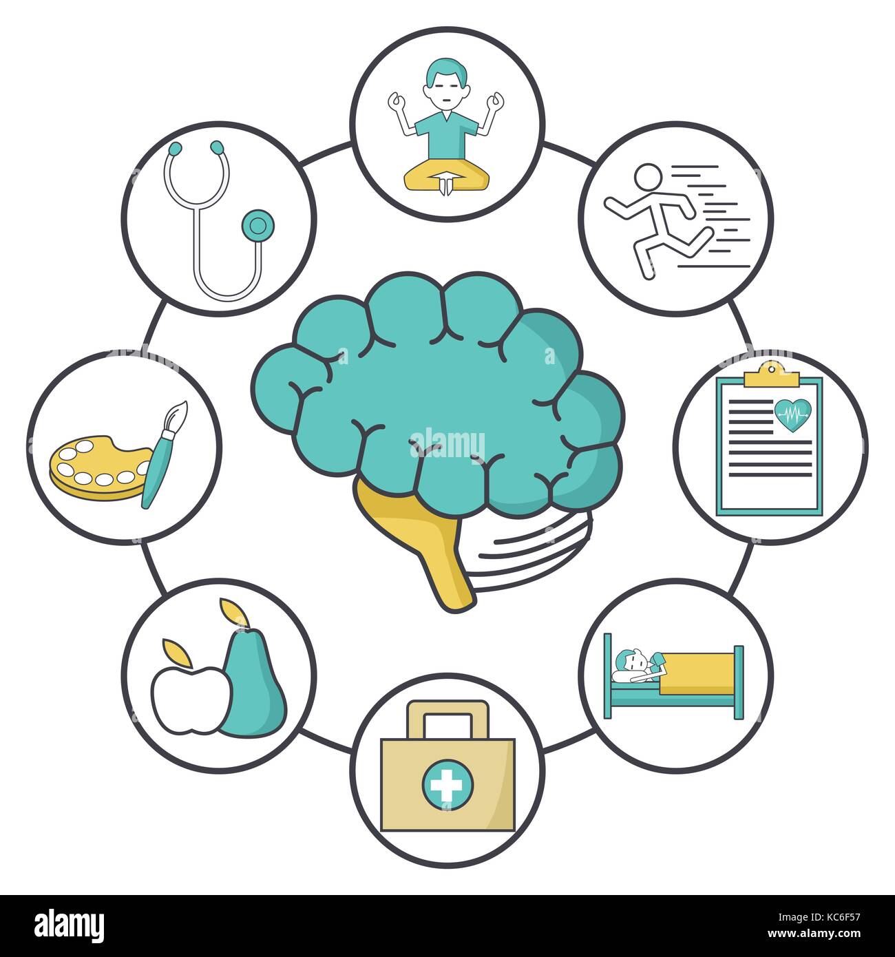 Mental health icons Stock Vector Image & Art - Alamy