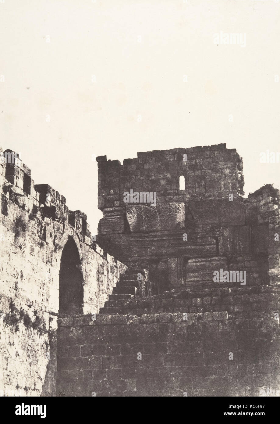 Jérusalem, Enceinte du Temple, Face Nord de l'angle Nord-Est, Auguste ...