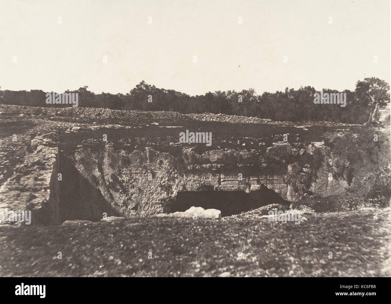 Jérusalem, Tombeau des rois de Juda, Cour extérieure, Auguste Salzmann ...