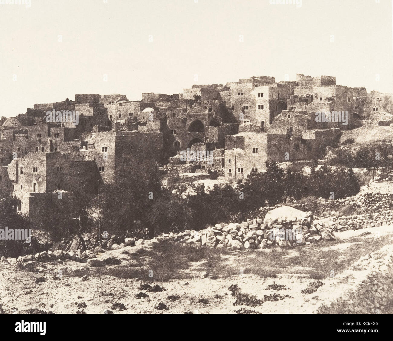 Jérusalem, Beit-Lehem, Vue générale, Auguste Salzmann, 1854 Stock Photo ...