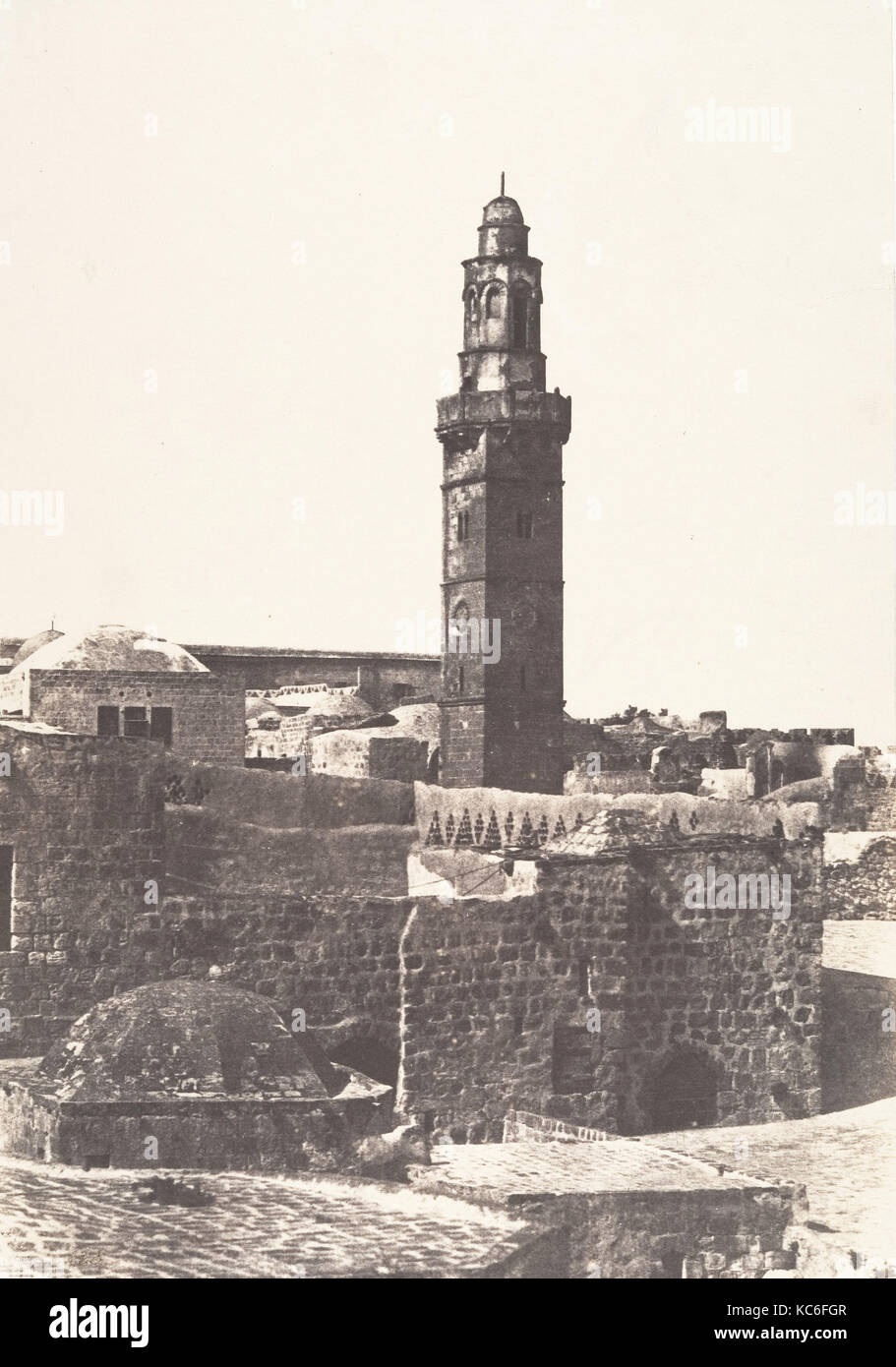 Jérusalem, Minaret de la Rue du Patriarche, Auguste Salzmann, 1854 ...