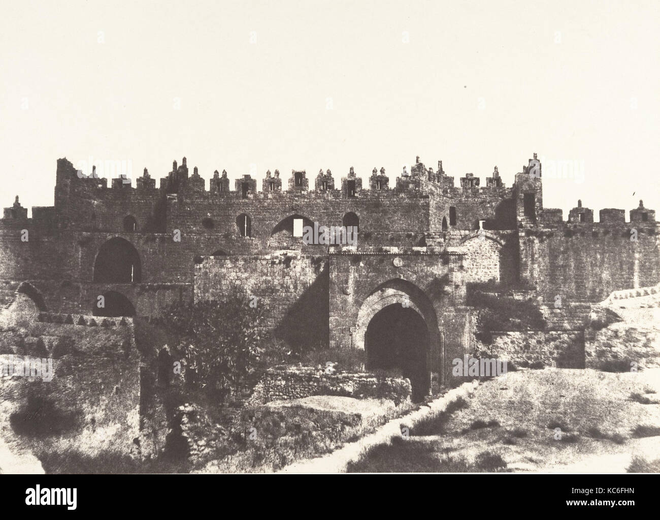 Jérusalem, Porte de Damas, Intérieur, Auguste Salzmann, 1854 Stock ...