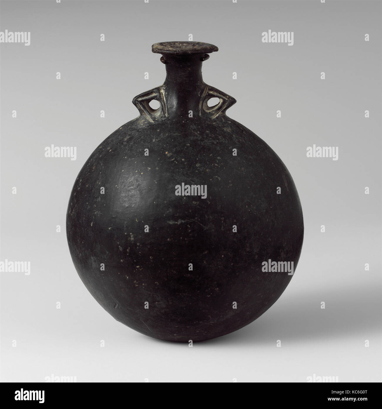 Terracotta flask, Archaic, 6th century B.C., Etruscan, Terracotta ...