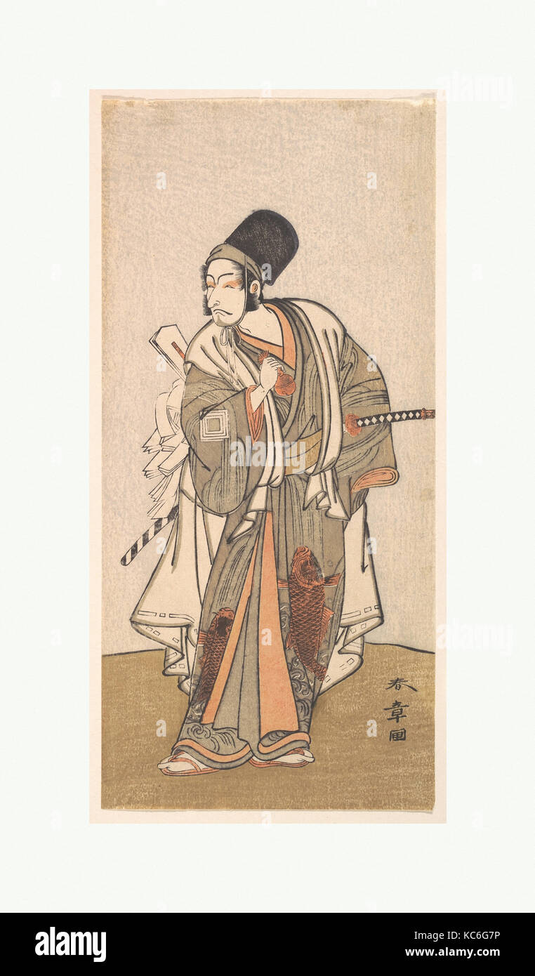 Standing figure of an actor of the Ichikawa family, probably Danjuro IV ...