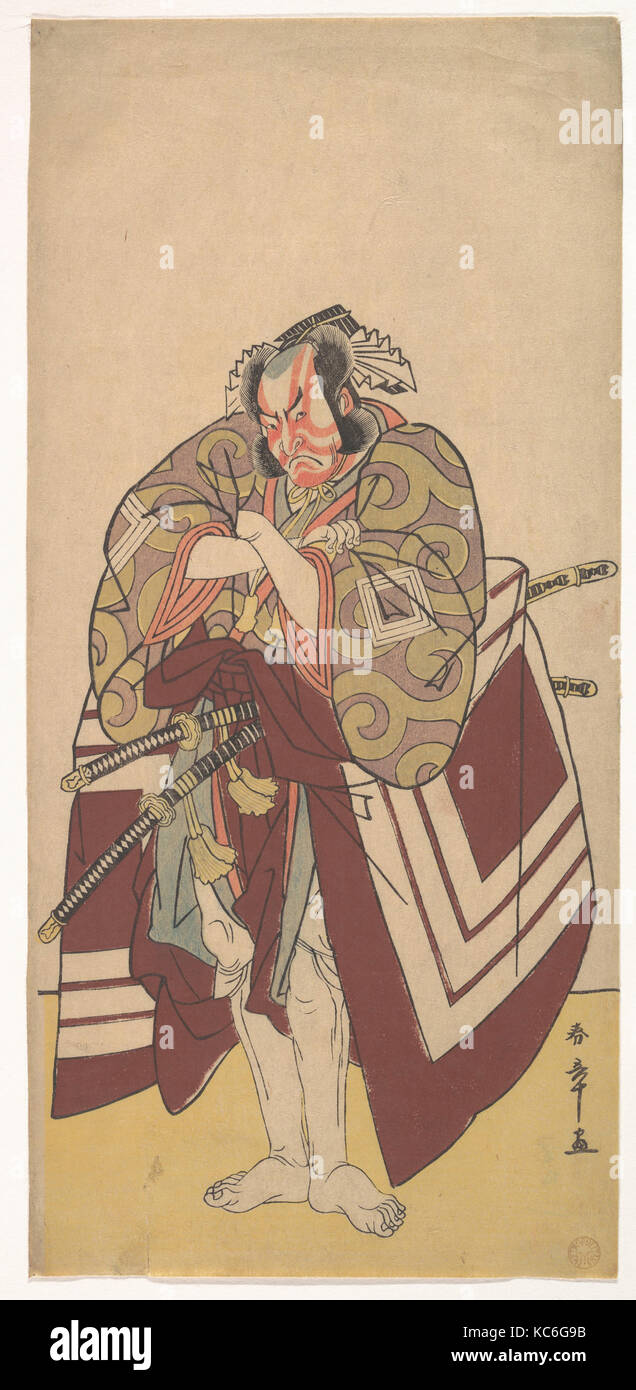 Kabuki Actor Ichikawa Danjūrō V in a Shibaraku (Stop Right There!) Role ...