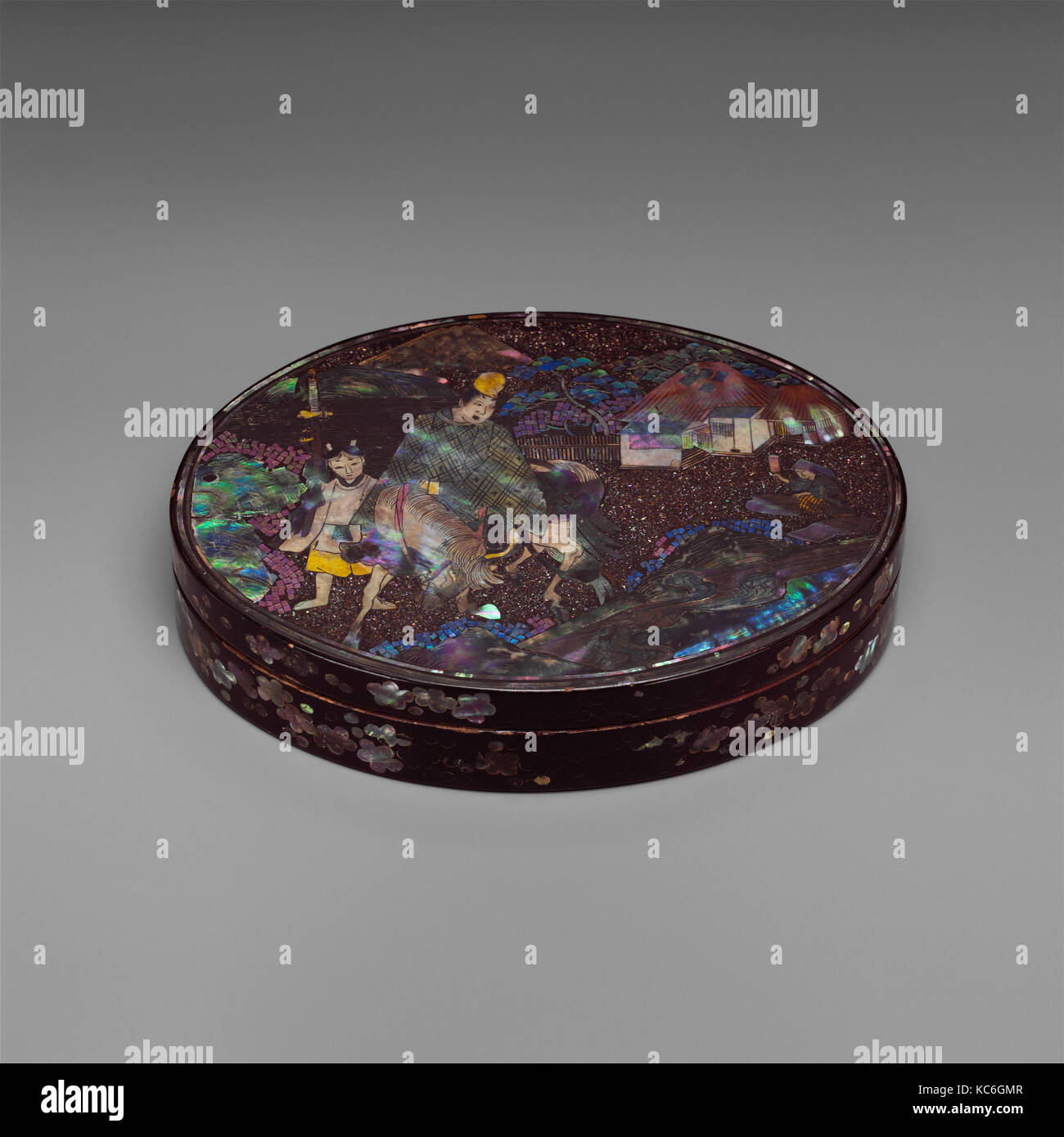 Box with the Poet Narihira, Edo period (1615–1868), early 19th century ...