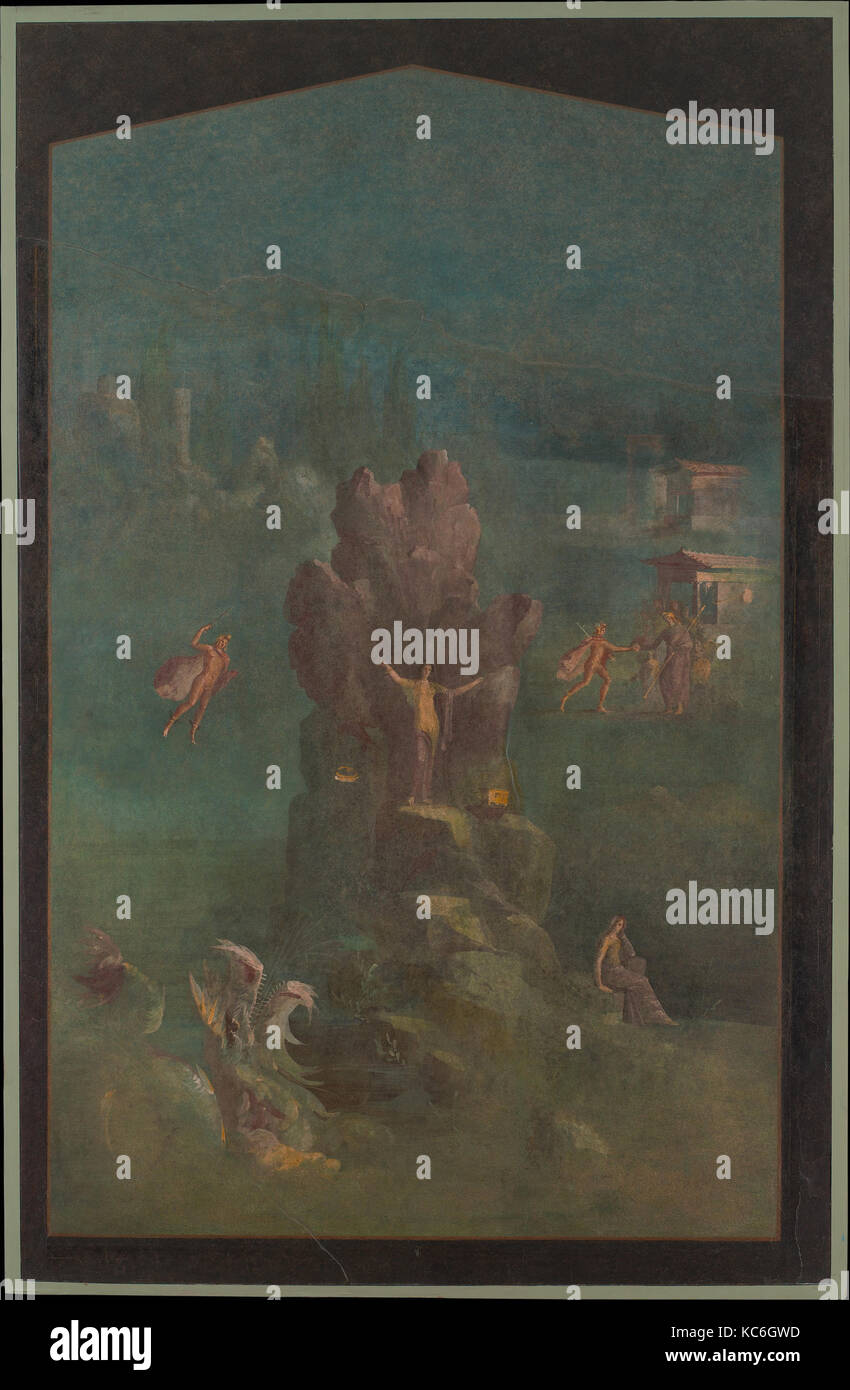 Wall painting: Perseus and Andromeda in landscape, from the imperial ...