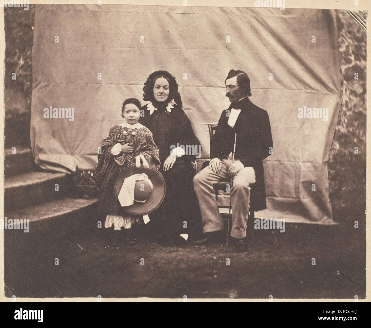 Family Group, 1854, Salted paper print from glass negative, Mount: 7 3/ ...
