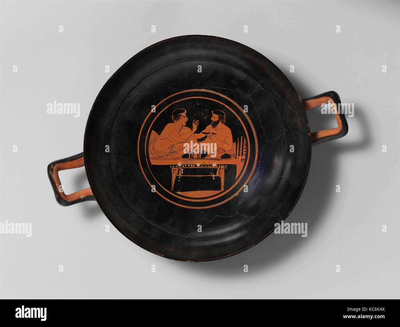 Terracotta stemless kylix (drinking cup), ca. 430 B.C Stock Photo - Alamy