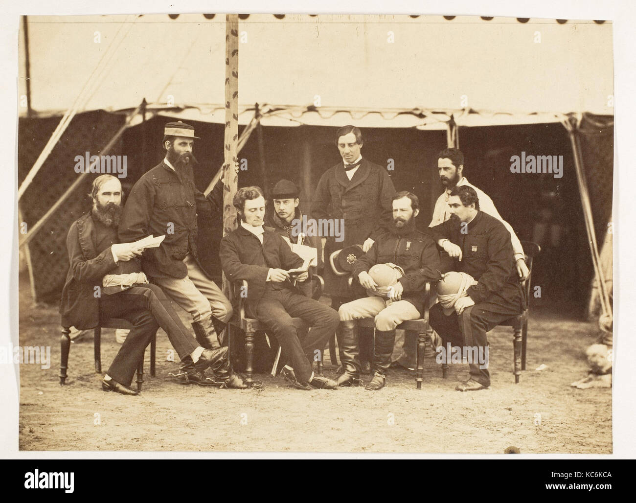 Group Portrait: (L-R)Col.Yule P.W.D., Major Jones A.D.C., Mr. Walters ...