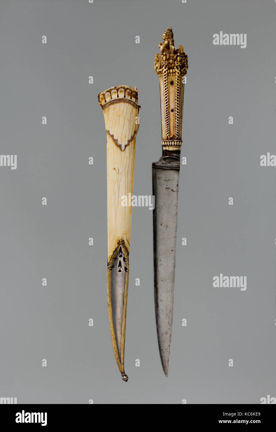 Dagger with Sheath, ca. 1650–1700, Nepalese, Ivory (elephant), steel ...