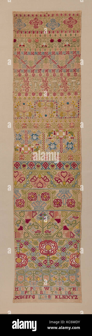 Long narrow samplers embroidered hi-res stock photography and images ...