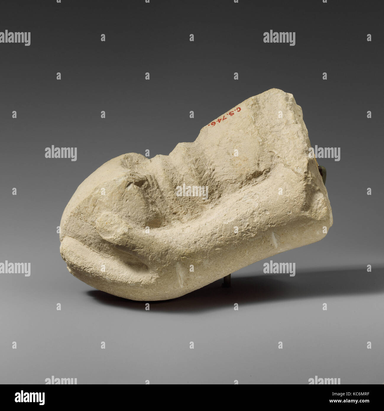 Limestone hand holding a sword (?), Cypriot, Limestone, Overall: 5 x 3 ...