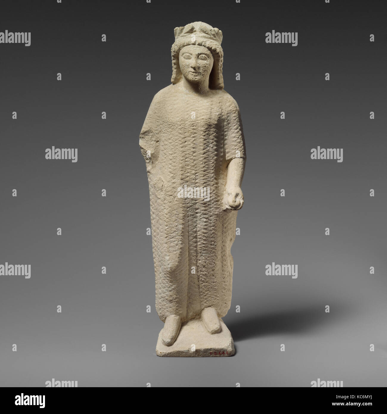Limestone statuette of a boy, 3rd quarter of the 5th century B.C Stock ...