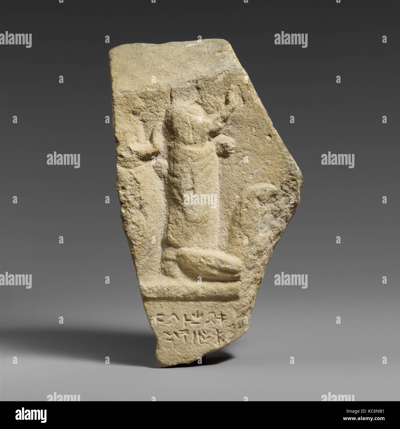 Fragment of a limestone votive relief, Early Hellenistic ?, Cypriot ...