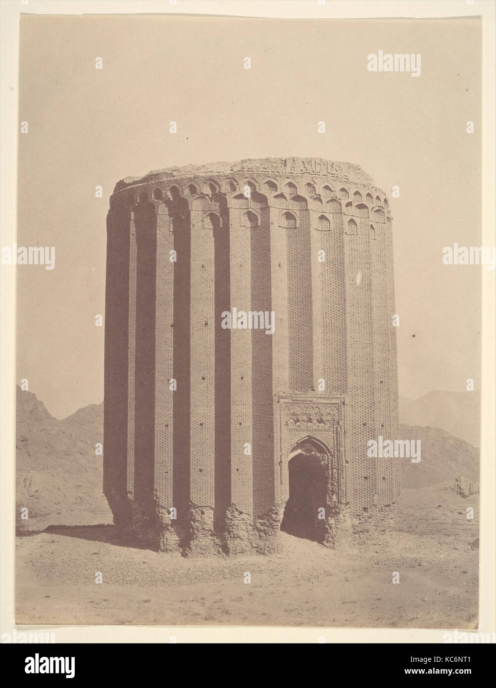 RAYY, Tower of Toghrul, 1139., Possibly by Luigi Pesce, 1840s–60s Stock ...