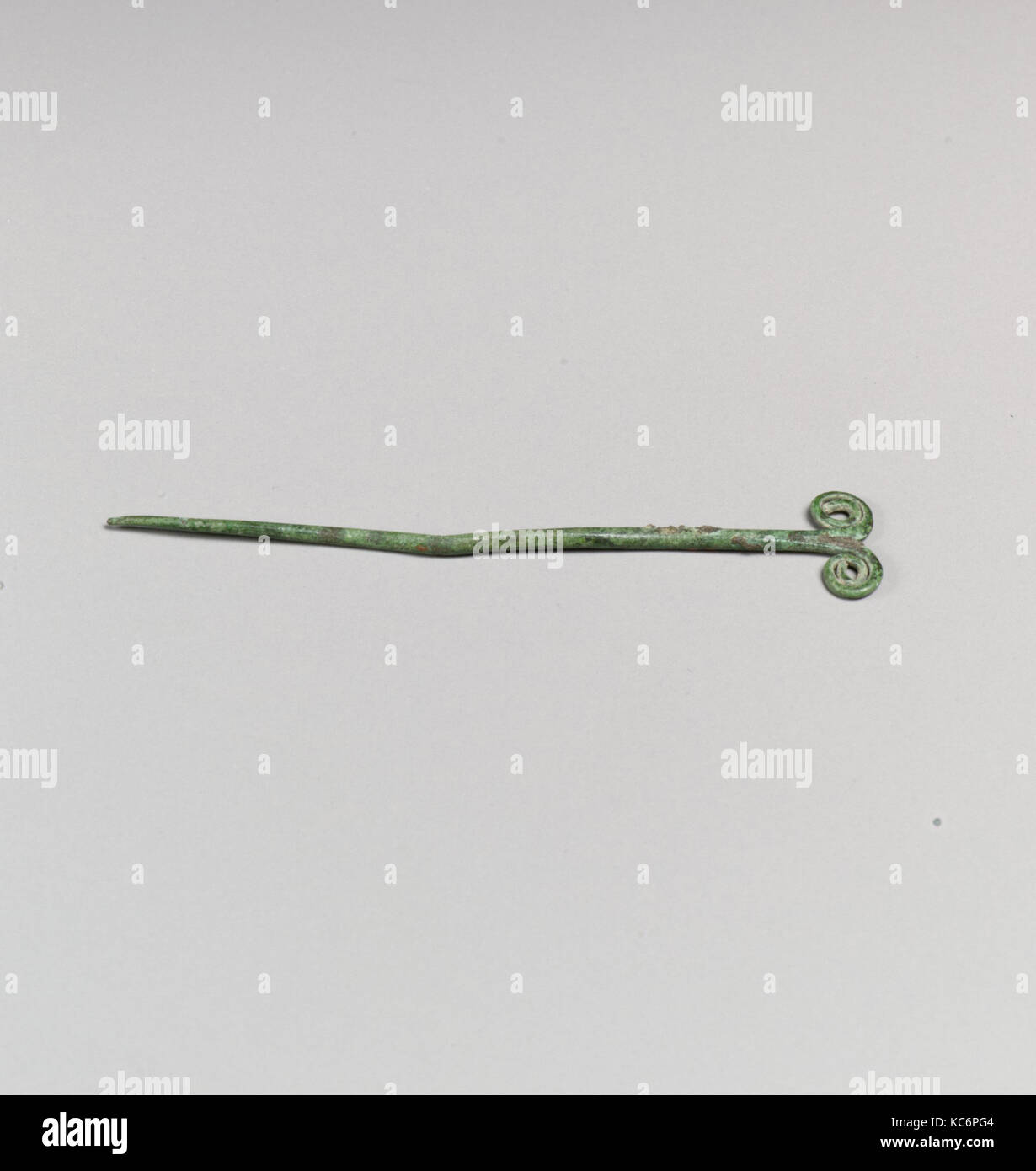 Pin with spiral head, Roman, Bronze, Other: 2 5/8 in. (6.7 cm), Bronzes ...