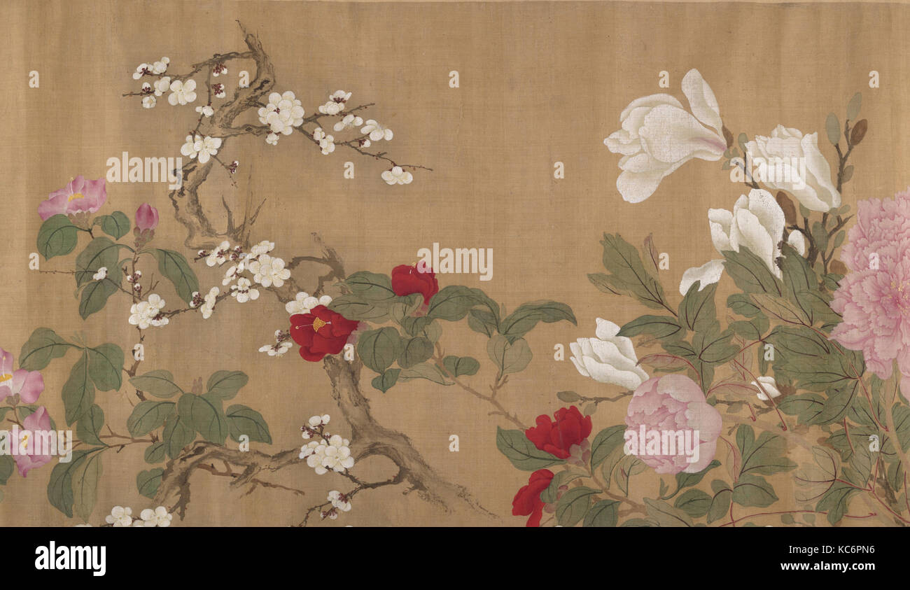 One Hundred Flowers, After Yun Shouping, 18th century Stock Photo - Alamy