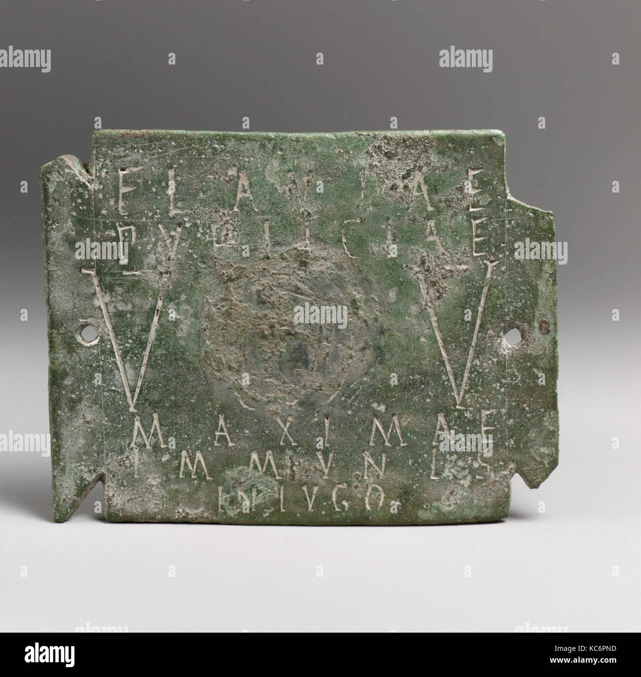 Bronze plaque, Late Imperial, ca. A.D. 247, Roman, Bronze, H.: 4 x 5 in ...