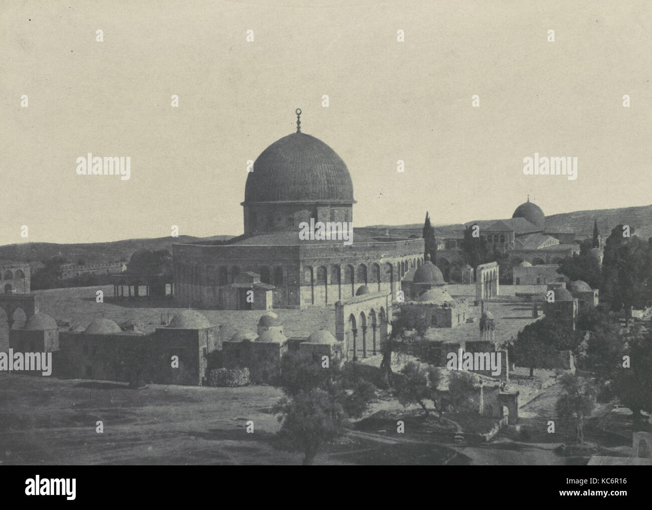 Palestine. Jérusalem. Mosquée d'Omar, Maxime Du Camp, 1850 Stock Photo ...