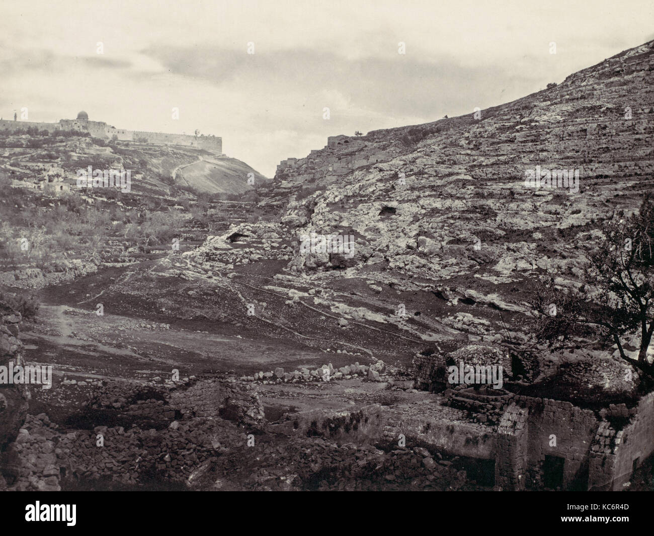 Mount Moriah, Jerusalem, from the Well of En Rogel, Francis Frith, ca ...