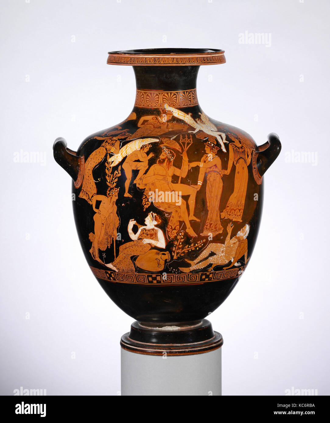Terracotta hydria: kalpis (water jar), early 4th century B.C Stock ...