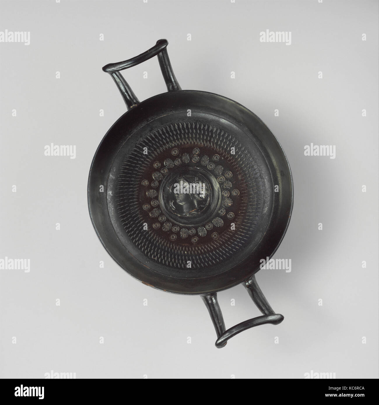 Terracotta stemless kylix (drinking cup), late 4th–3rd century B.C ...