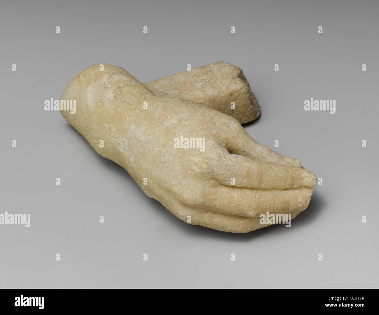 Marble right hand and wrist with a supporting strut, 1st or 2nd century ...