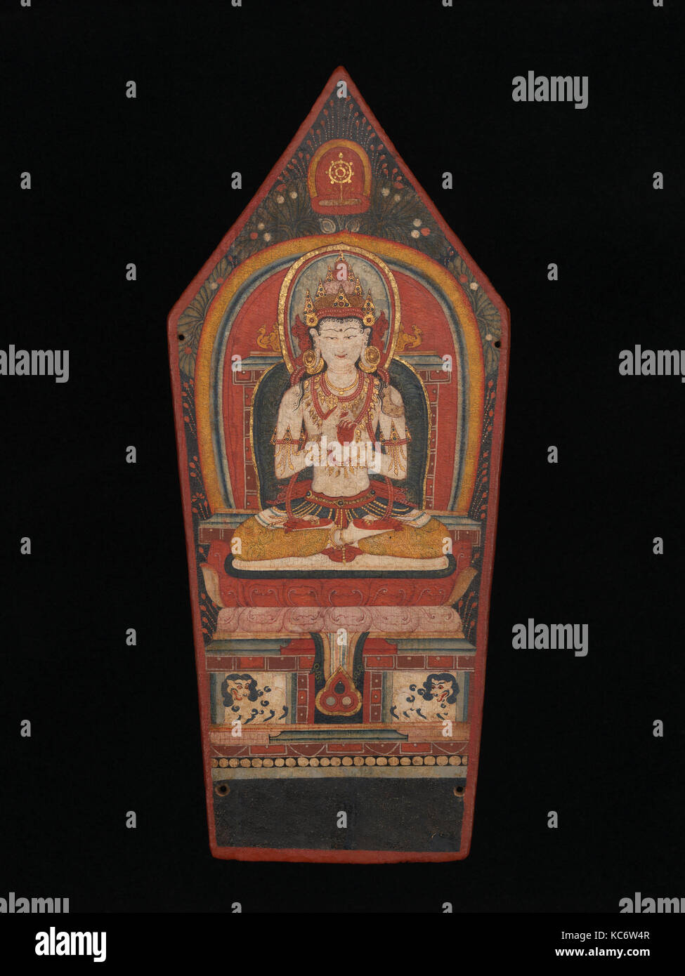 Panel from a Buddhist Ritual Crown Depicting Vairochana, late 13th ...