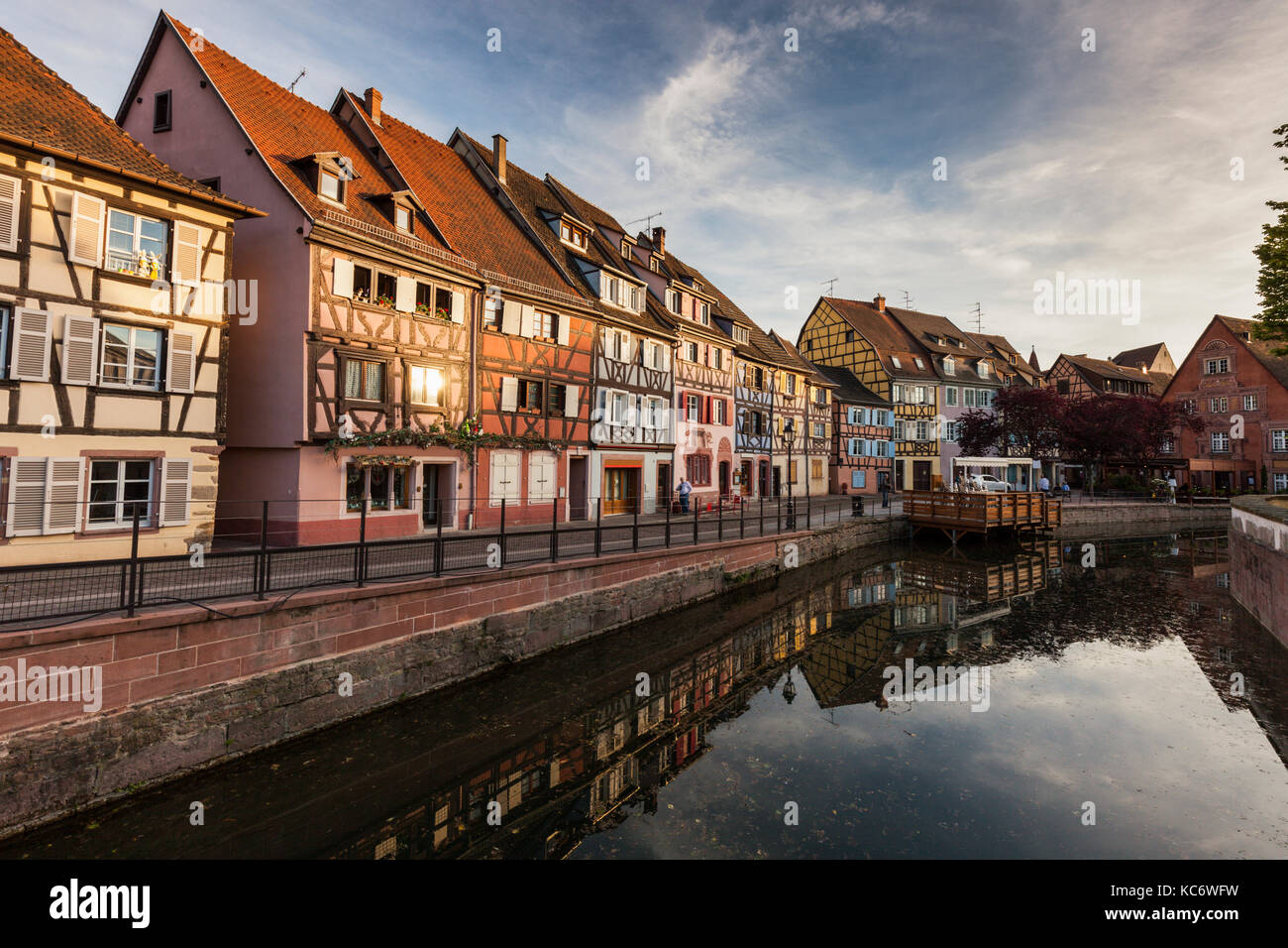 France, Grand Est, Colmar, Sky reflecting in water surface Stock Photo ...