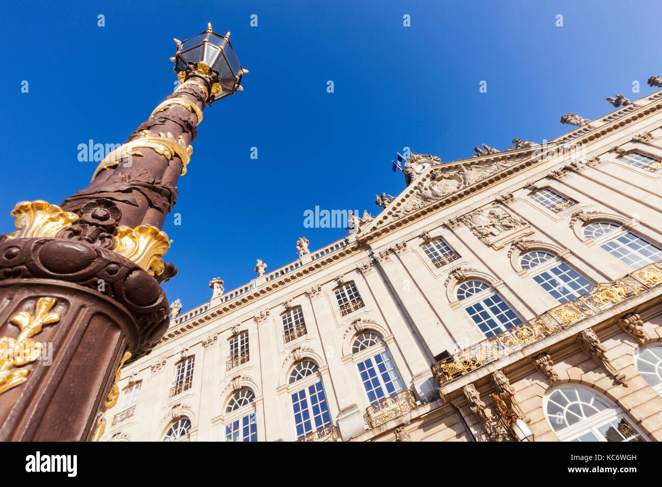 France, Grand Est, Nancy, Low angle view of City Hall on Place ...