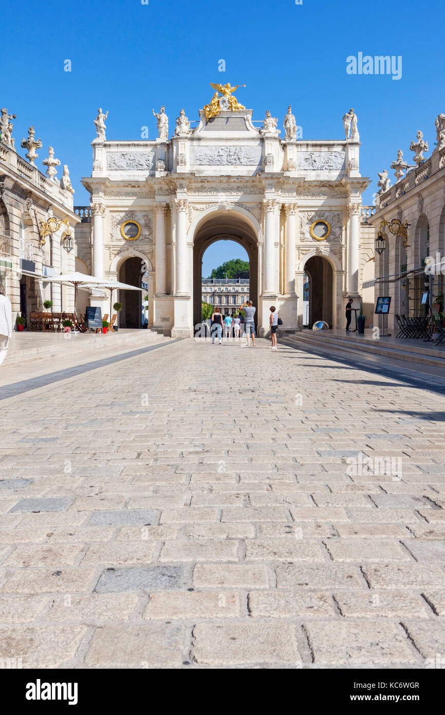 France, Grand Est, Nancy, Here Arch on Place Stanislas Stock Photo - Alamy