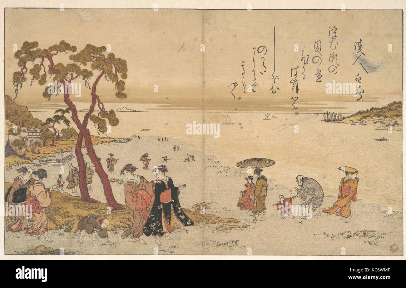 Girls Gathering Shells on the Sea-shore, Kitagawa Utamaro, ca. 1790 ...