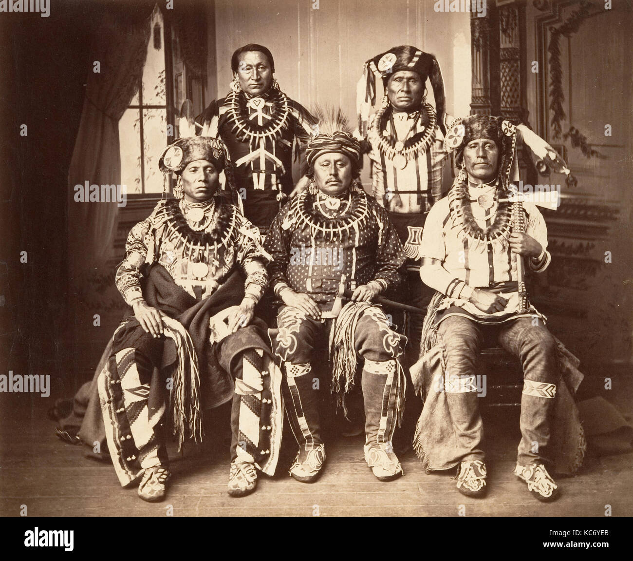 Otoe Delegation, 1881, Albumen silver print from glass negative, 24 x ...