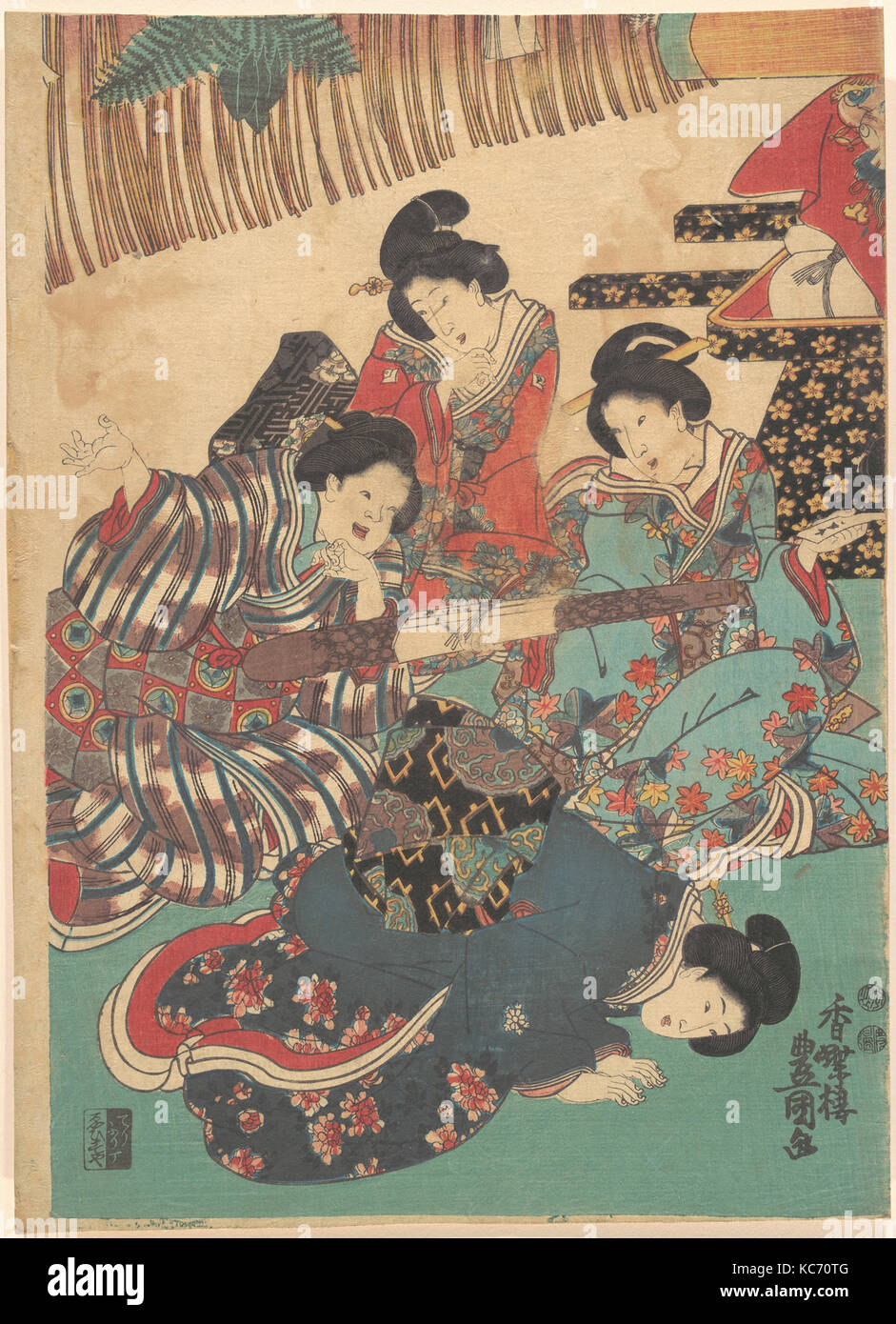 Print Edo Period 16151868 Japan Polychrome Woodblock Print Ink And Color On Paper Image 