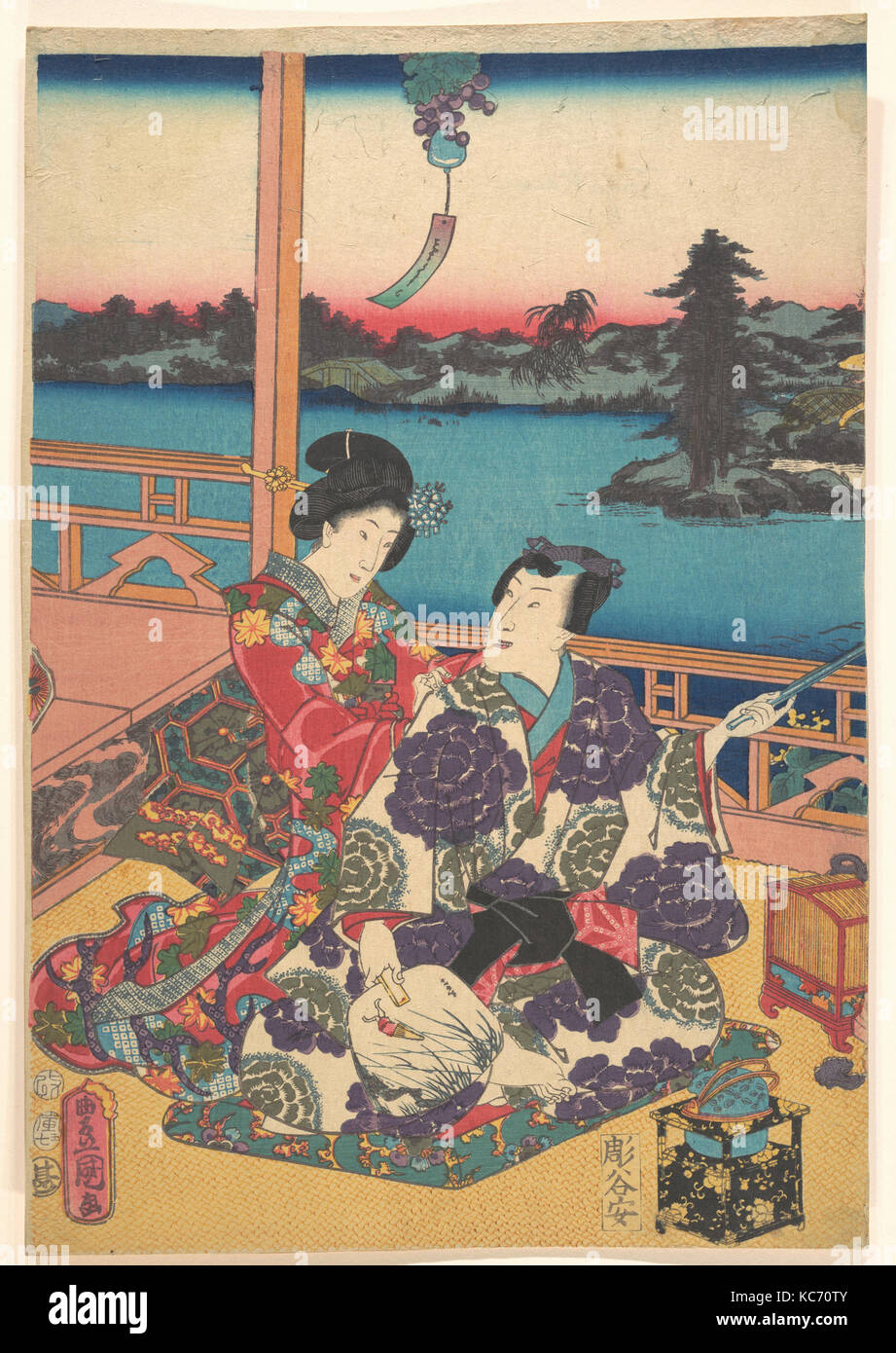 Print, Edo period (1615–1868), Japan, Polychrome woodblock print; ink ...