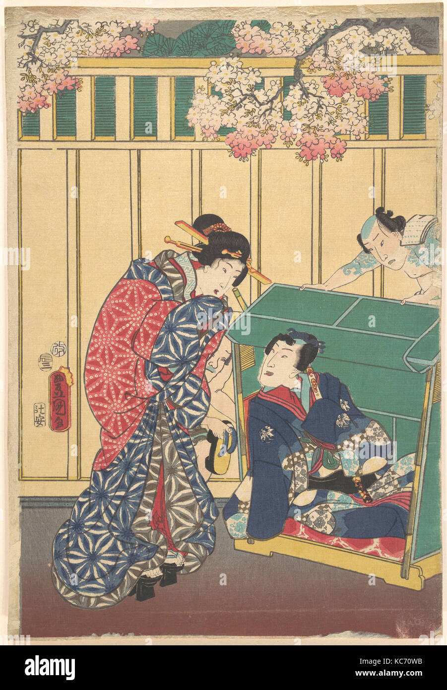 Polychrome woodblock print hi-res stock photography and images - Alamy