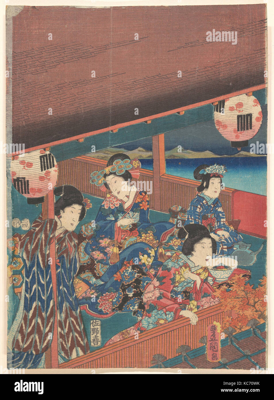 Print, Edo period (1615–1868), Japan, Polychrome woodblock print; ink ...