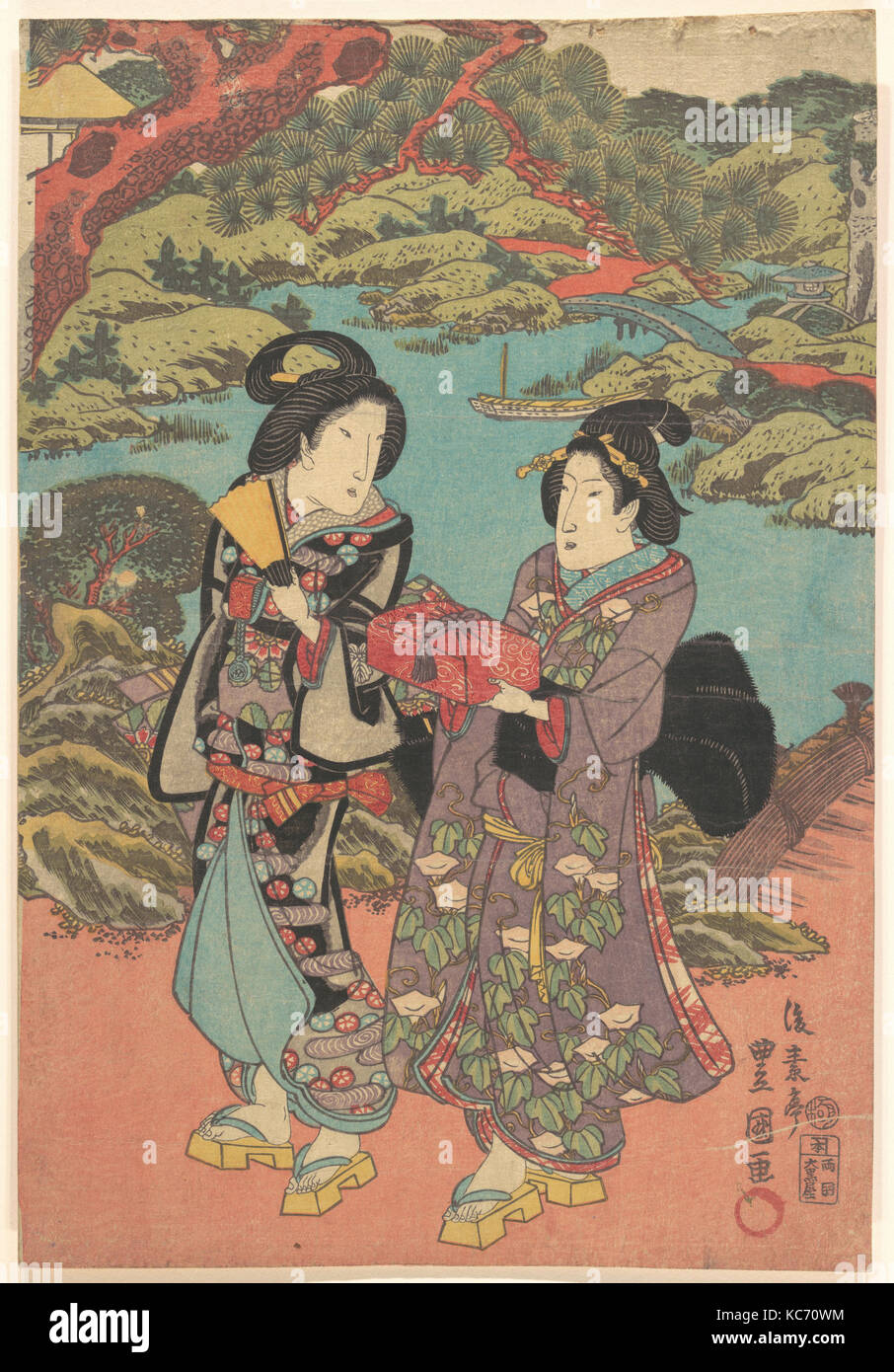 Print, Edo period (1615–1868), Japan, Polychrome woodblock print; ink ...