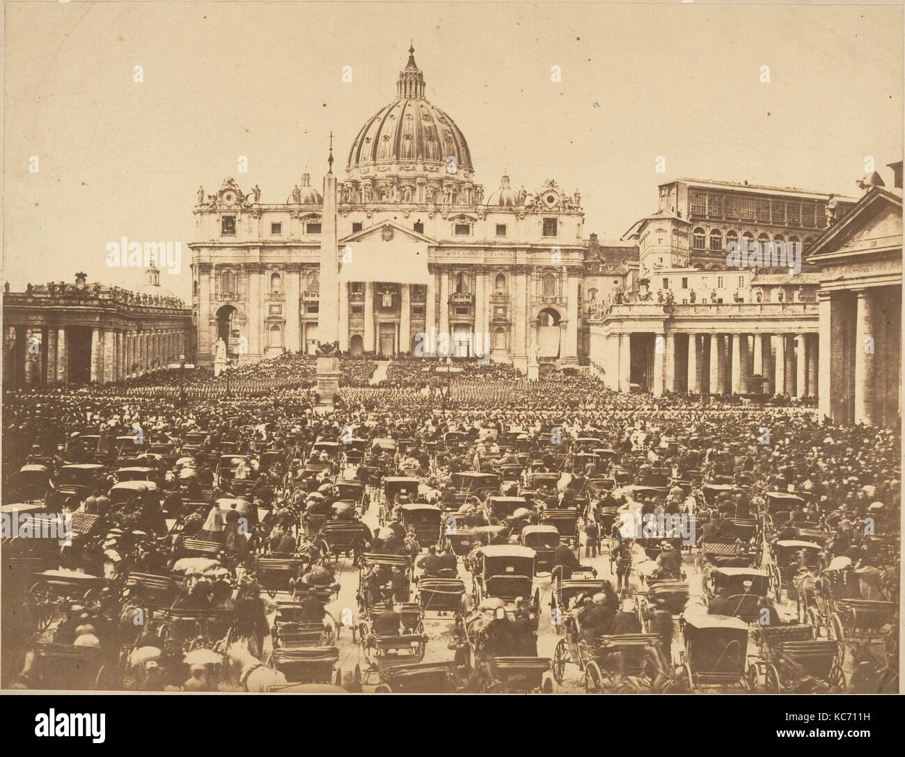 Benediction of the Pope on Easter Sunday, Unknown, 1880s Stock Photo ...