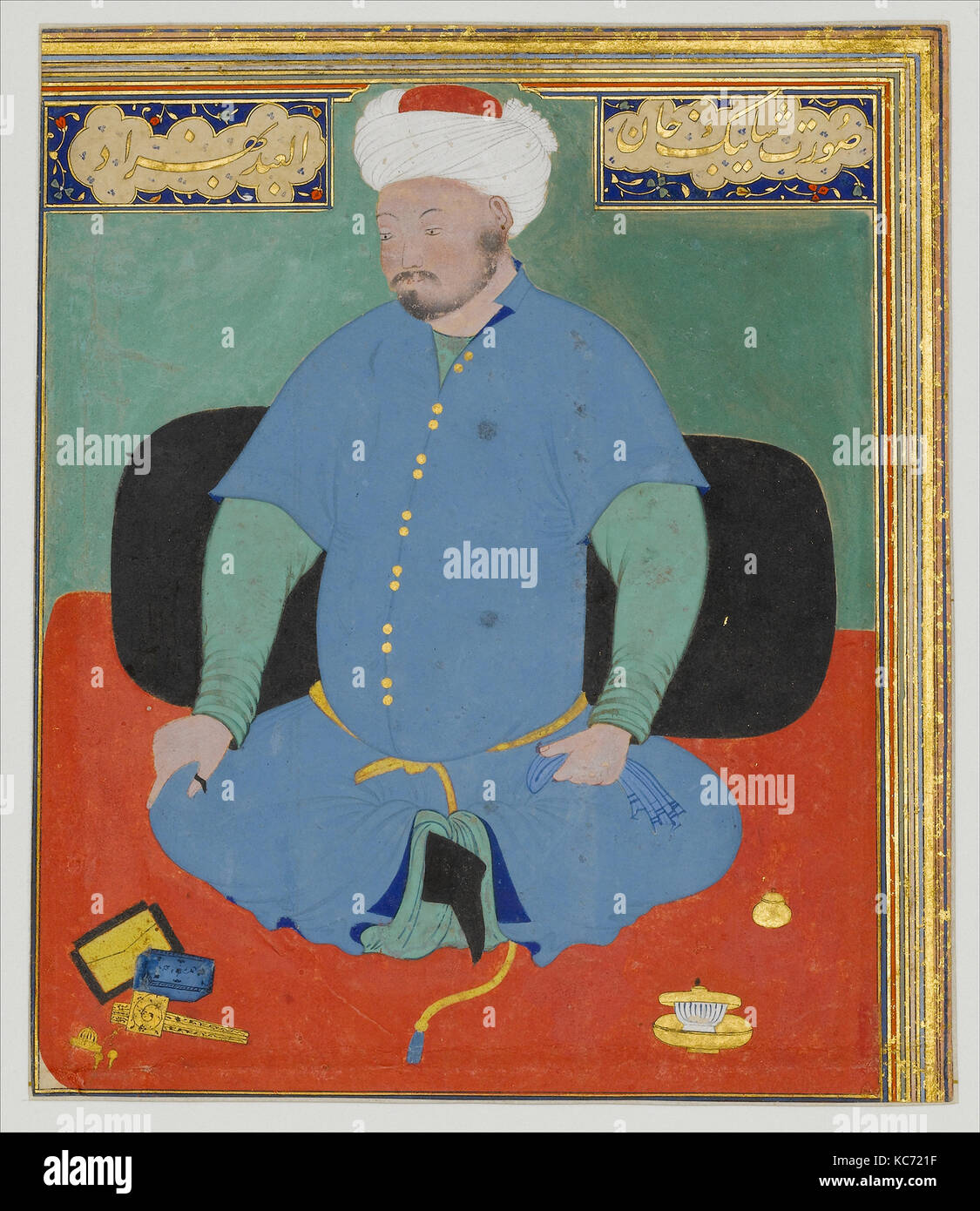 Portrait of Muhammad Khan Shaibani, the Uzbek (d.1510), 16th century ...