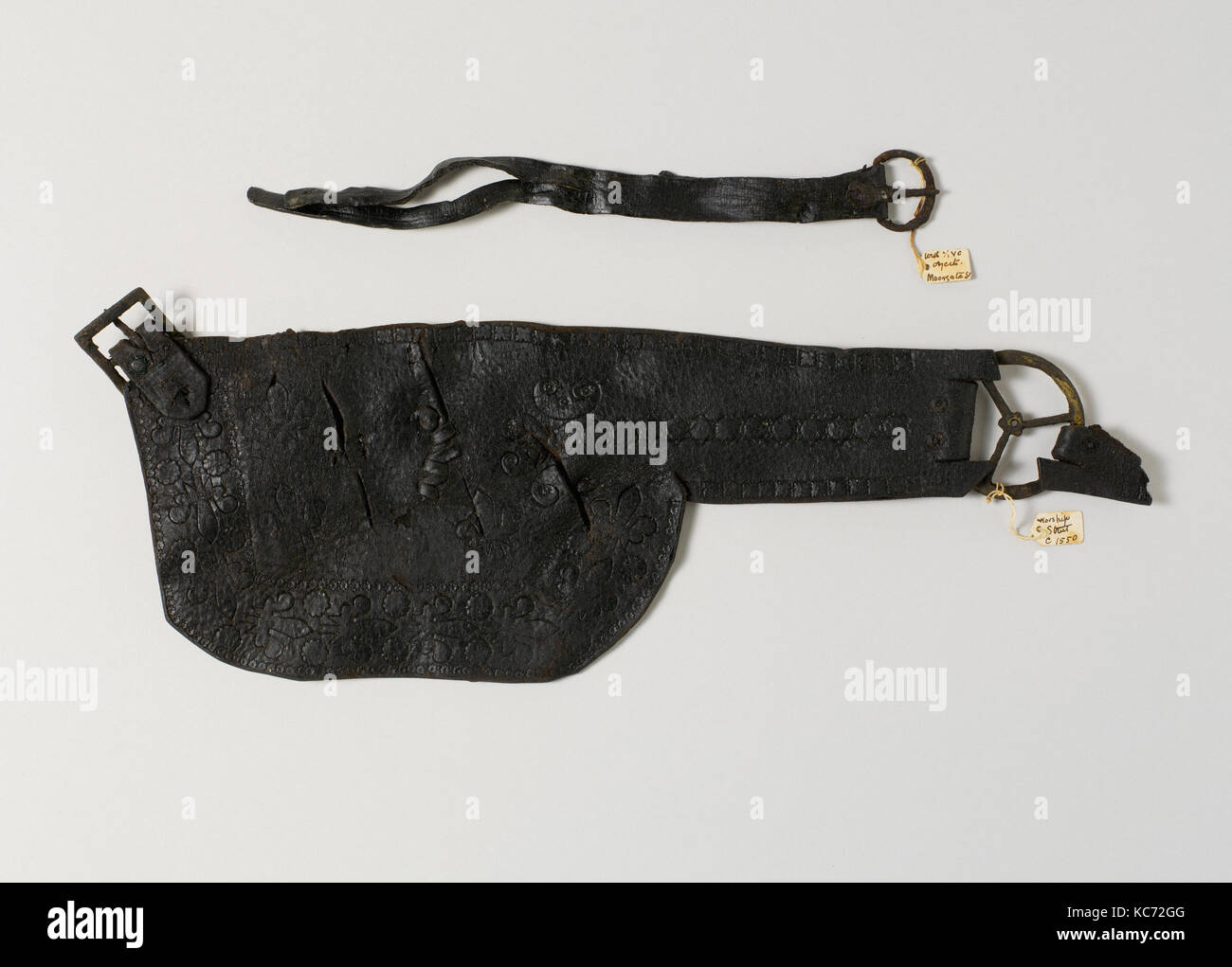 Part of a Harness, 16th century, British, Leather, metal, H. 15 1/2 in ...
