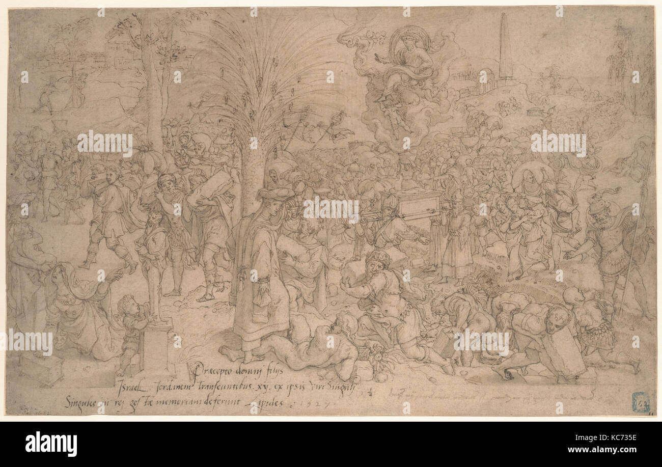 The Jews Collecting the Twelve Stones from the River Jordan, Pieter ...