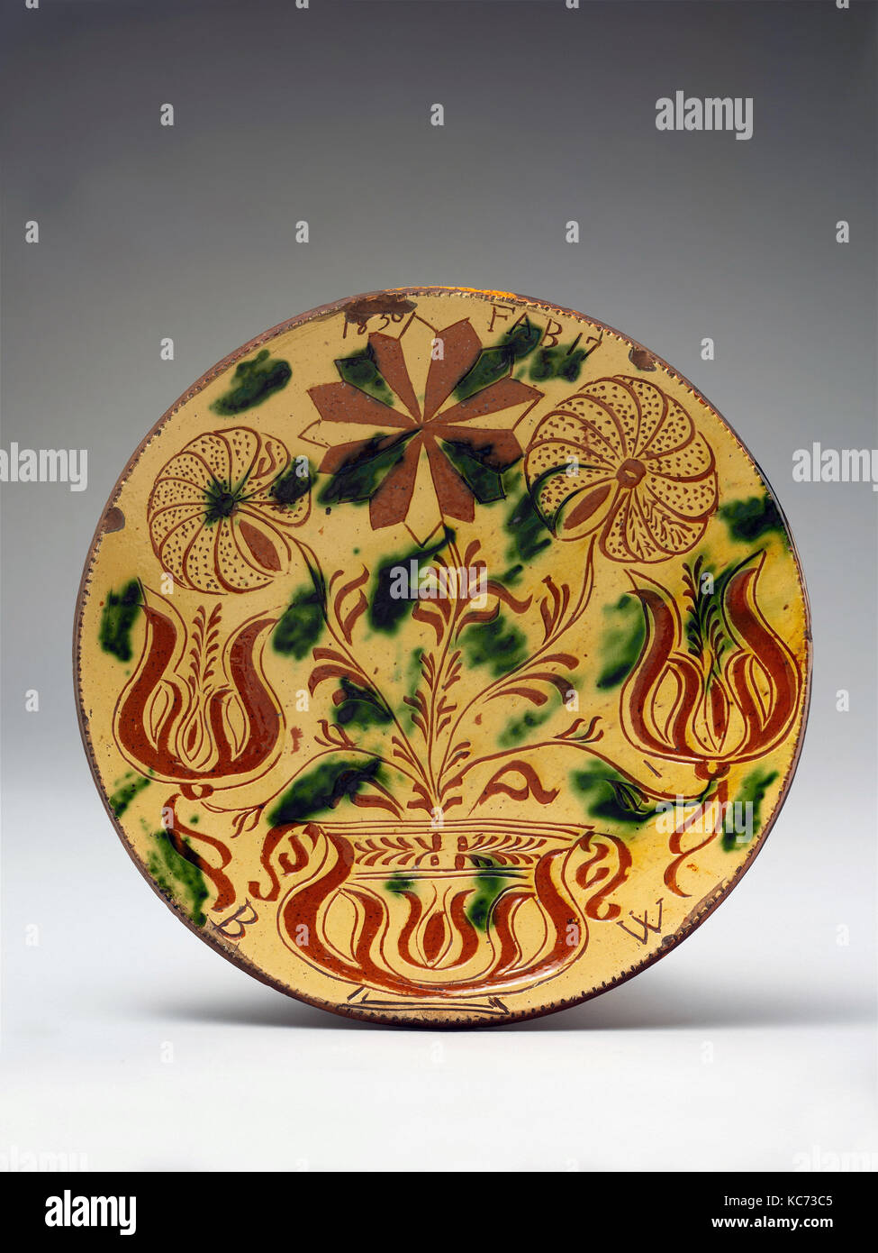 Plate, 1830, Made in Bucks County, Pennsylvania, United States ...