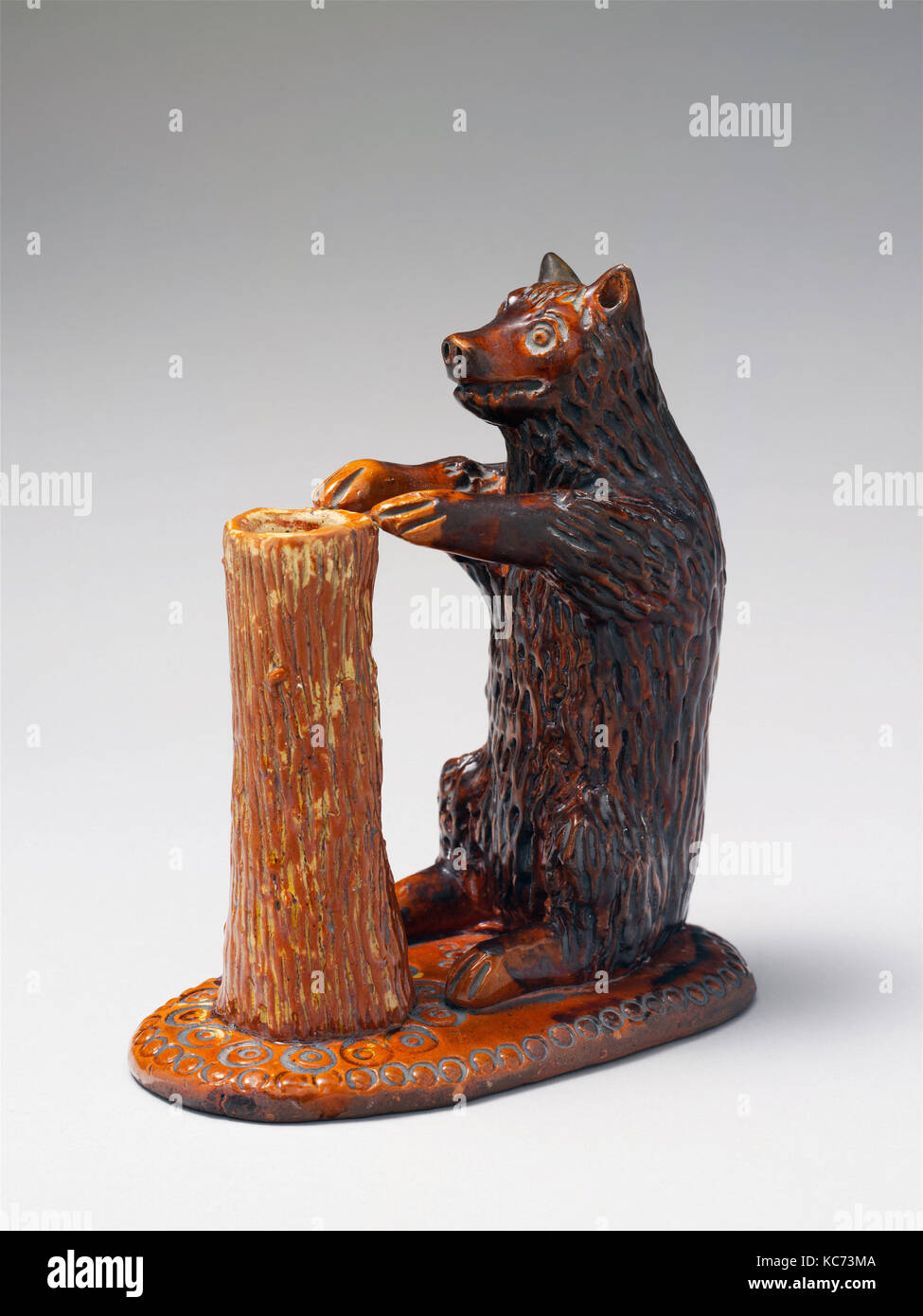 Bear figure and spill holder, Possibly Parker Pottery, ca. 1850–75 ...