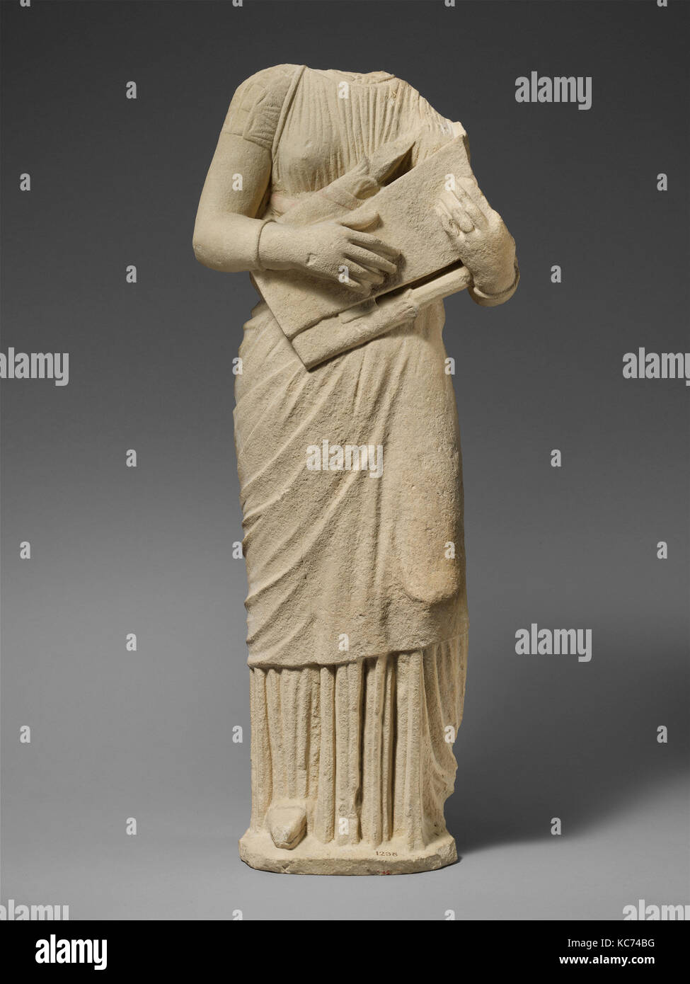Limestone statue of a female lyre player, Hellenistic, Cypriot ...