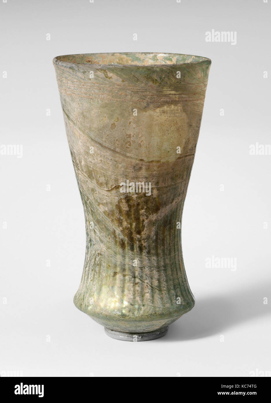 Glass bell beaker, Medieval, 6th–7th century A.D., Frankish, Glass ...
