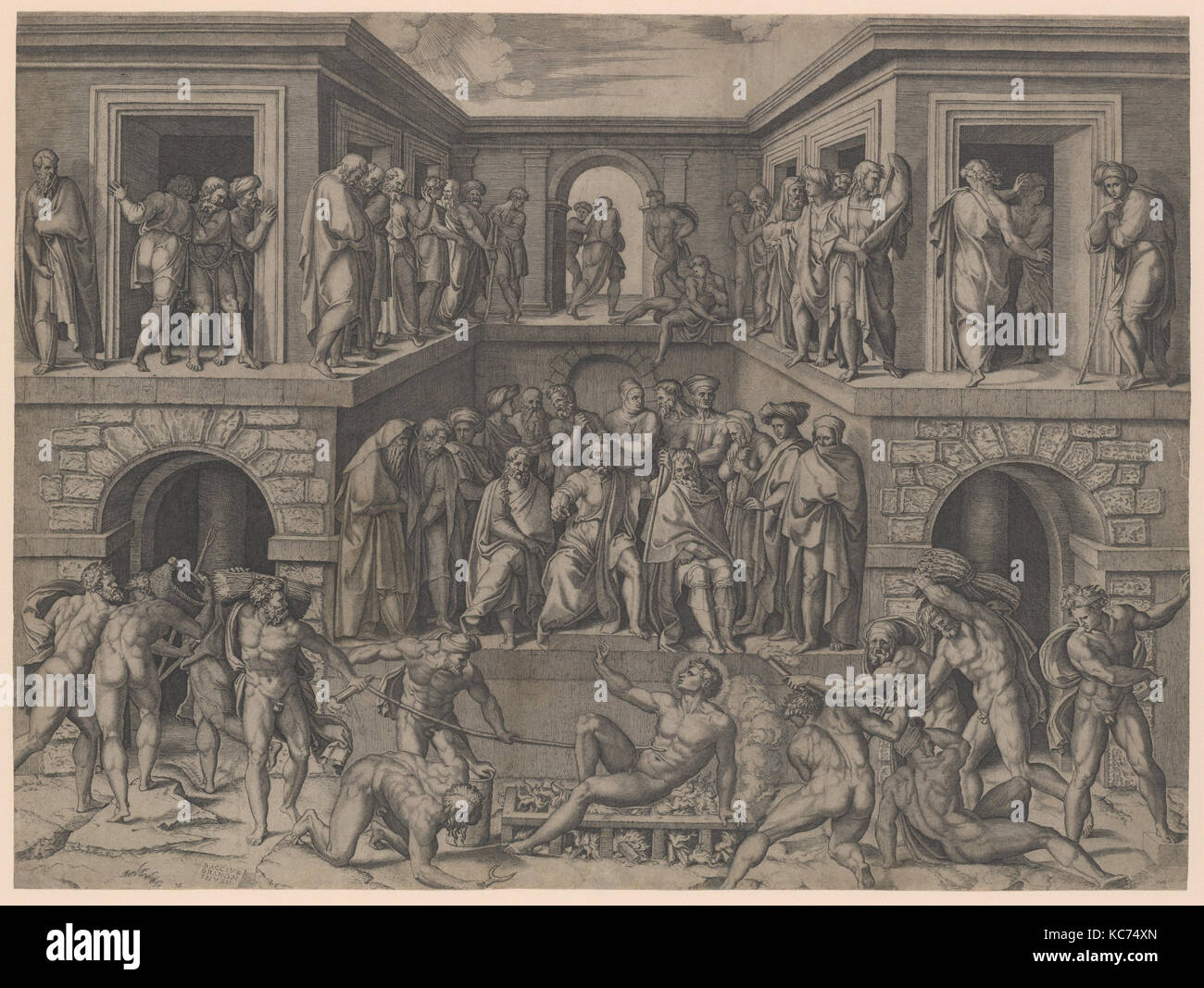 The Martyrdom of St Lawrence after Bandinelli, Marcantonio Raimondi, ca ...