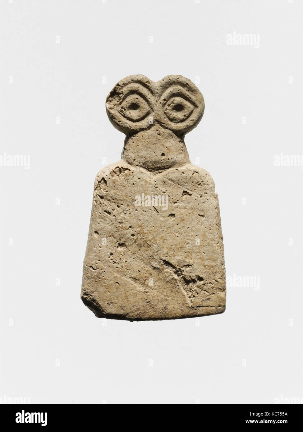 Eye idol, Middle Uruk, ca. 3700–3500 B.C., Syria, Tell Brak, Gypsum ...
