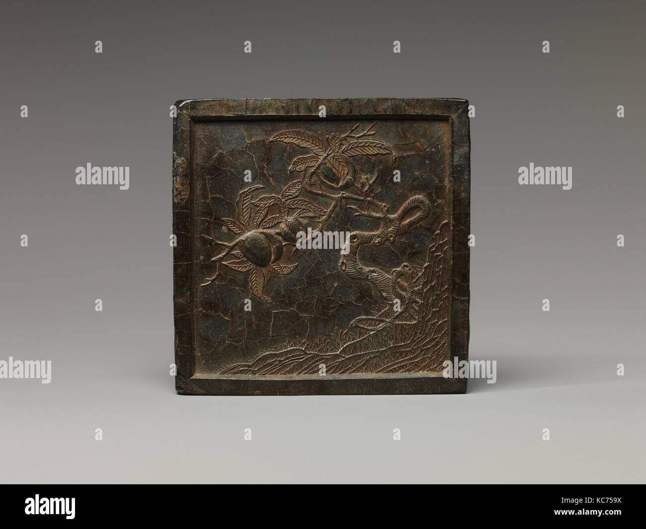 Ink Tablet with Peach Tree, late 19th–early 20th century Stock Photo ...